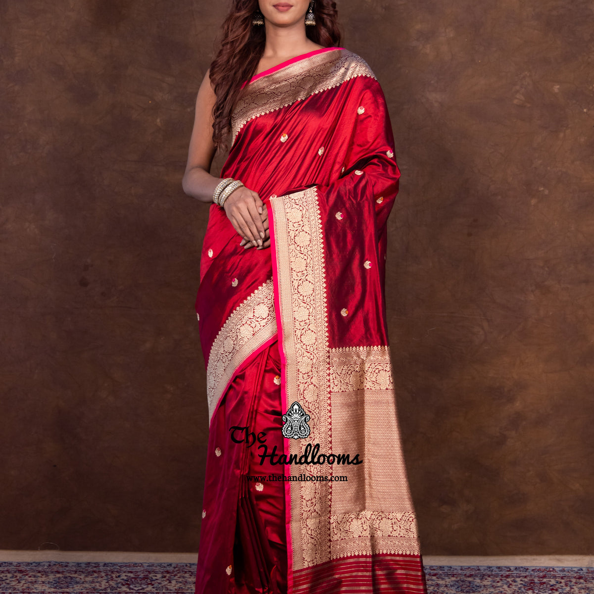Pure Katan Silk Handloom Sarees — The Handlooms