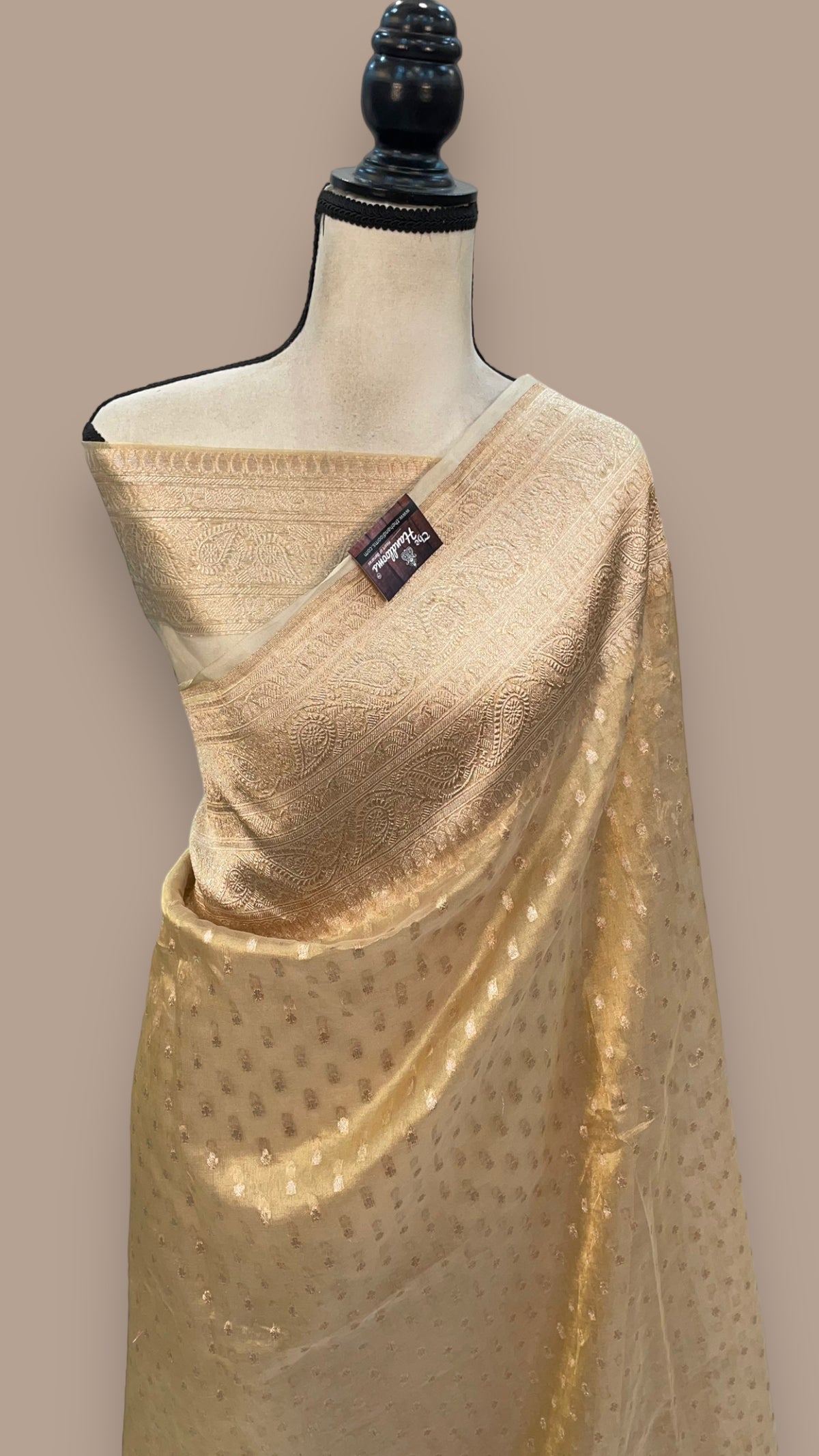 Pure Kora Tissue Handloom Banarasi Saree | The Handlooms