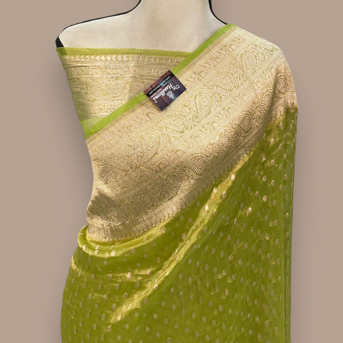 Pure Kora Tissue Handloom Banarasi Saree — The Handlooms