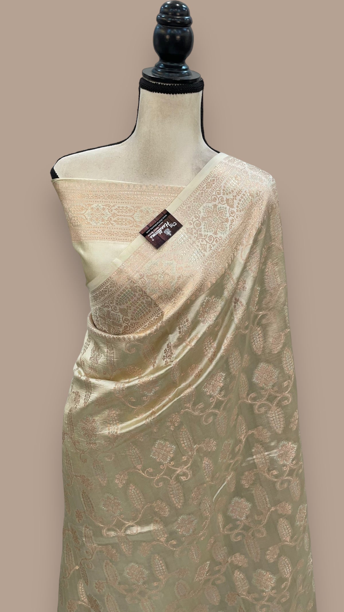Pure Mango Silk Banarasi Handloom Saree | The Handlooms