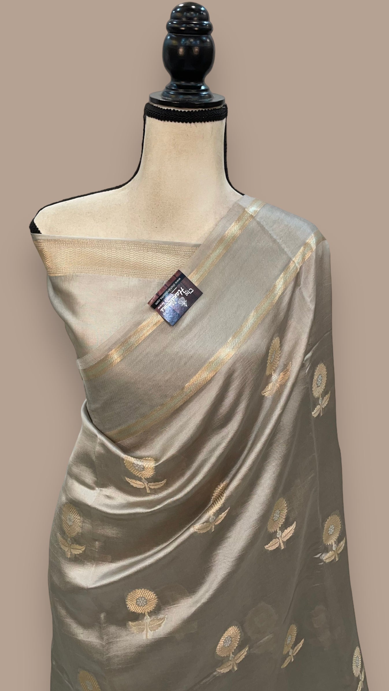 Pure Mango Silk Banarasi Handloom Saree — The Handlooms