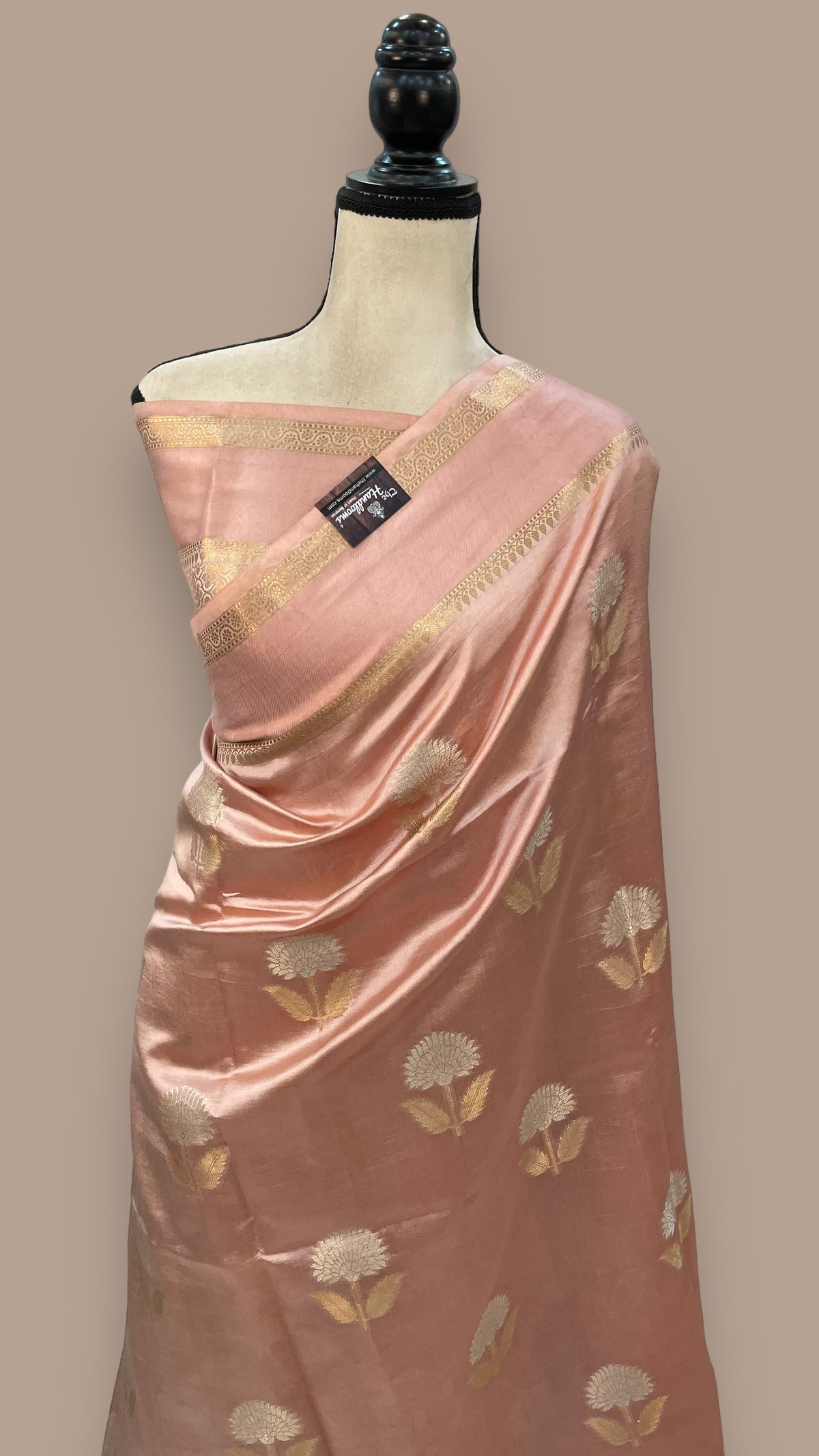 Pure Mango Silk Banarasi Handloom Saree | The Handlooms