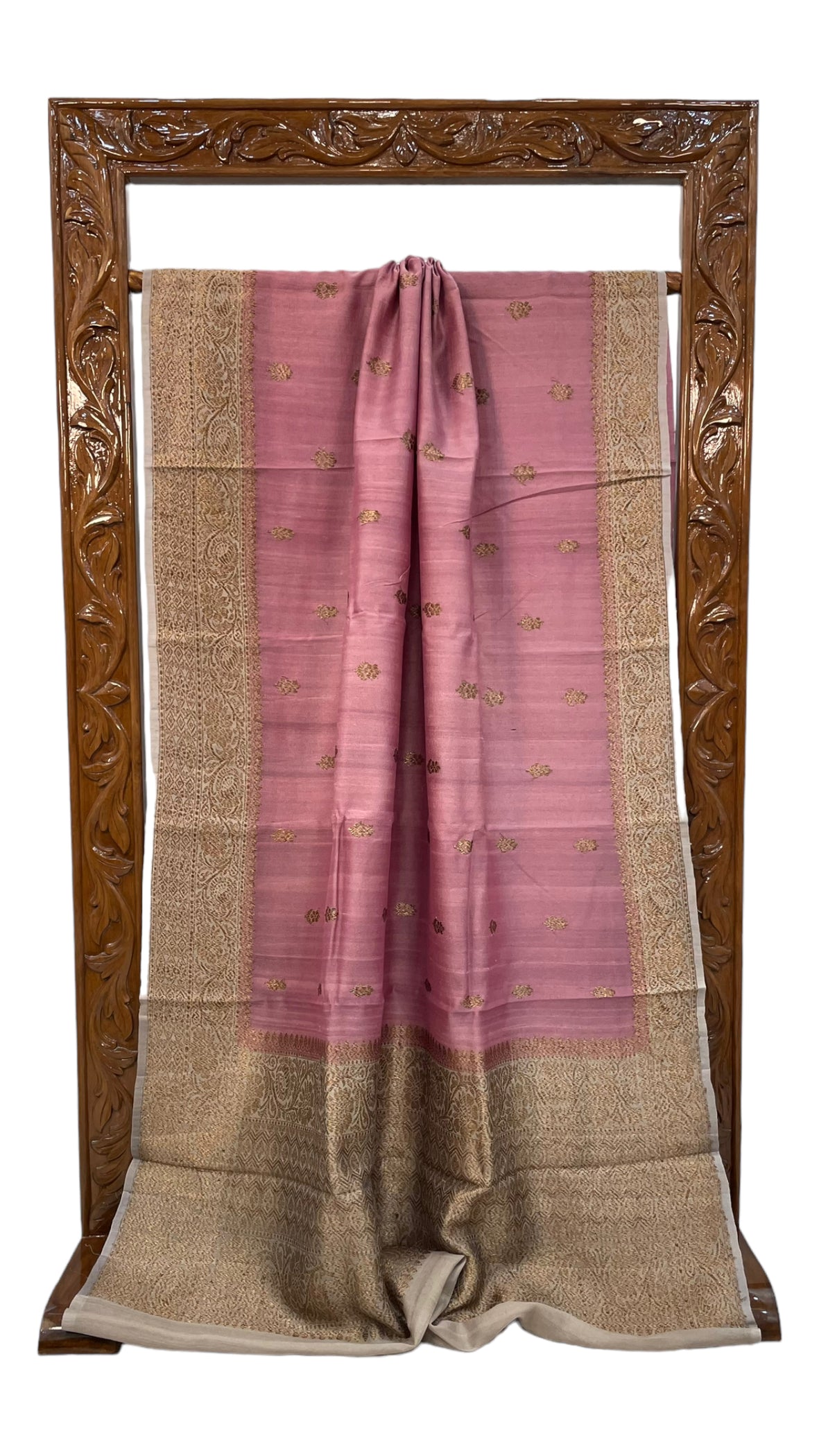 Pure Tussar Silk Handloom Banarasi Saree | The Handlooms