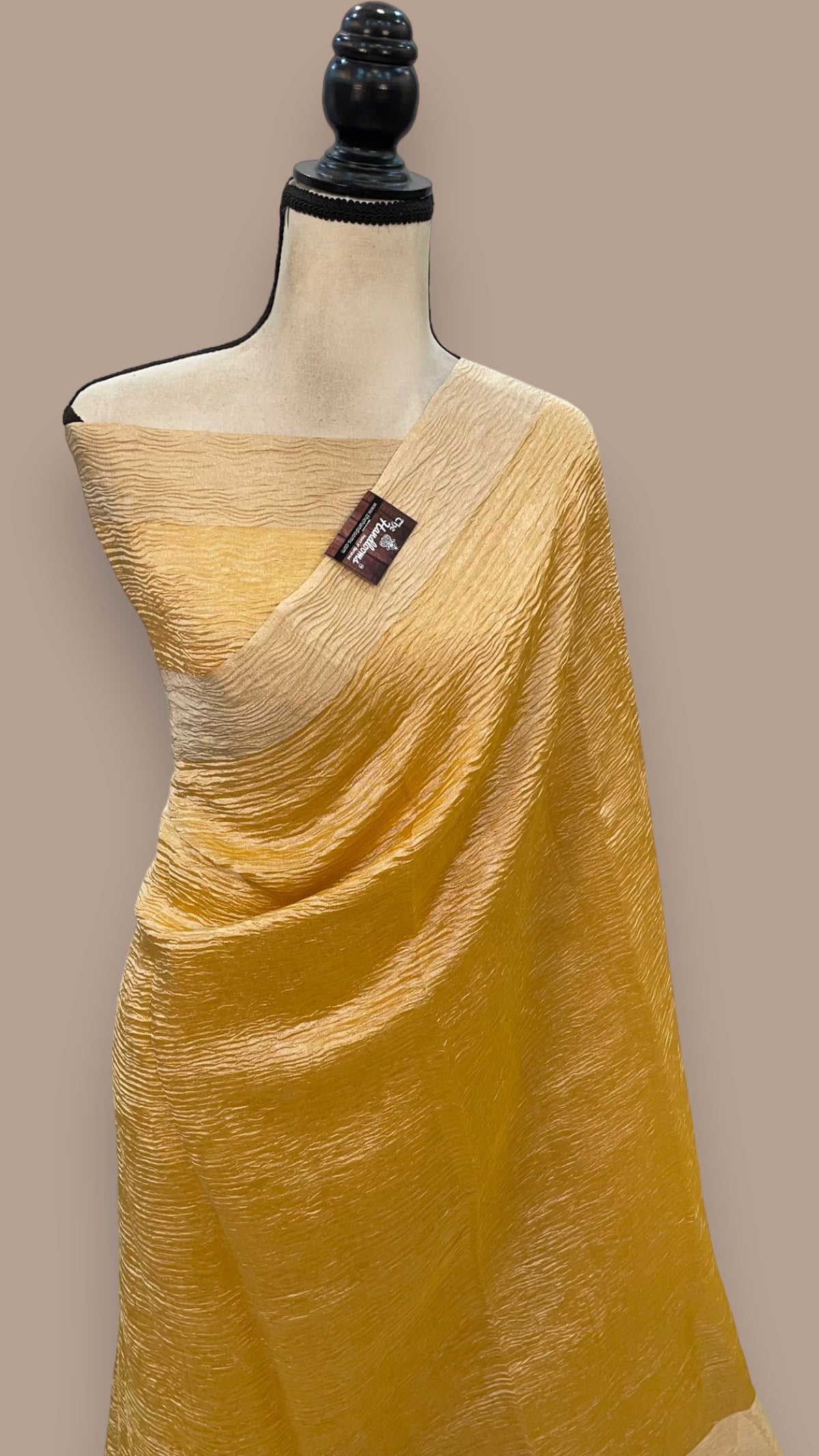 Pure Kora Tissue Crush Handloom Banarasi Saree | The Handlooms