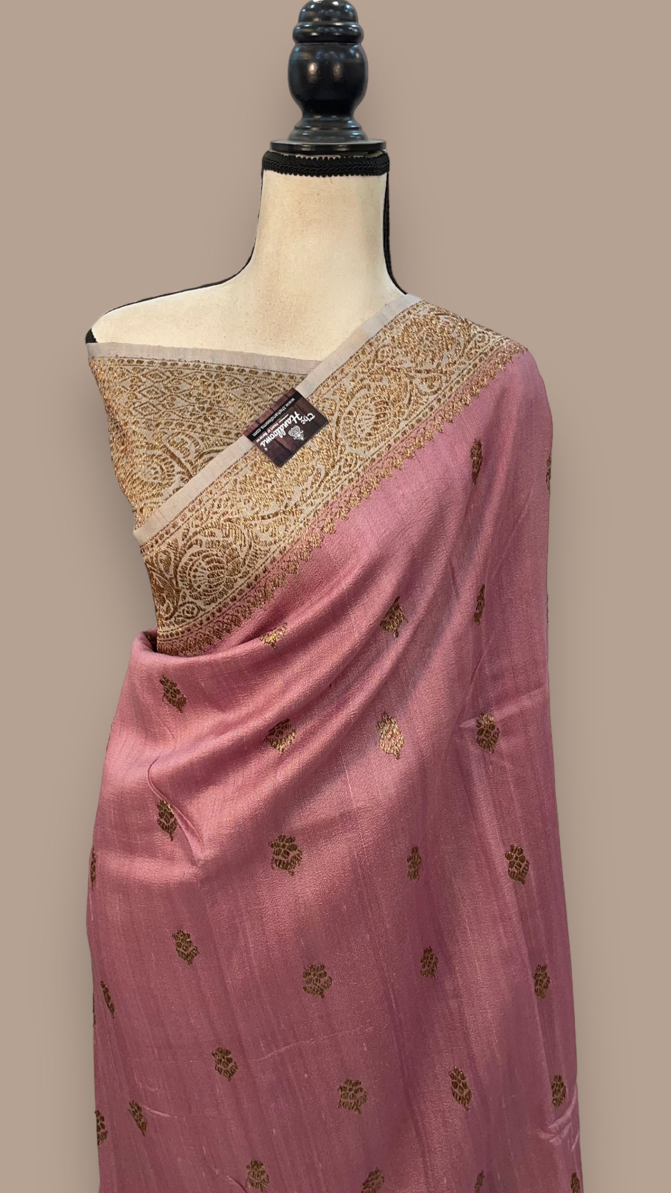 Pure Tussar Silk Handloom Banarasi Saree | The Handlooms