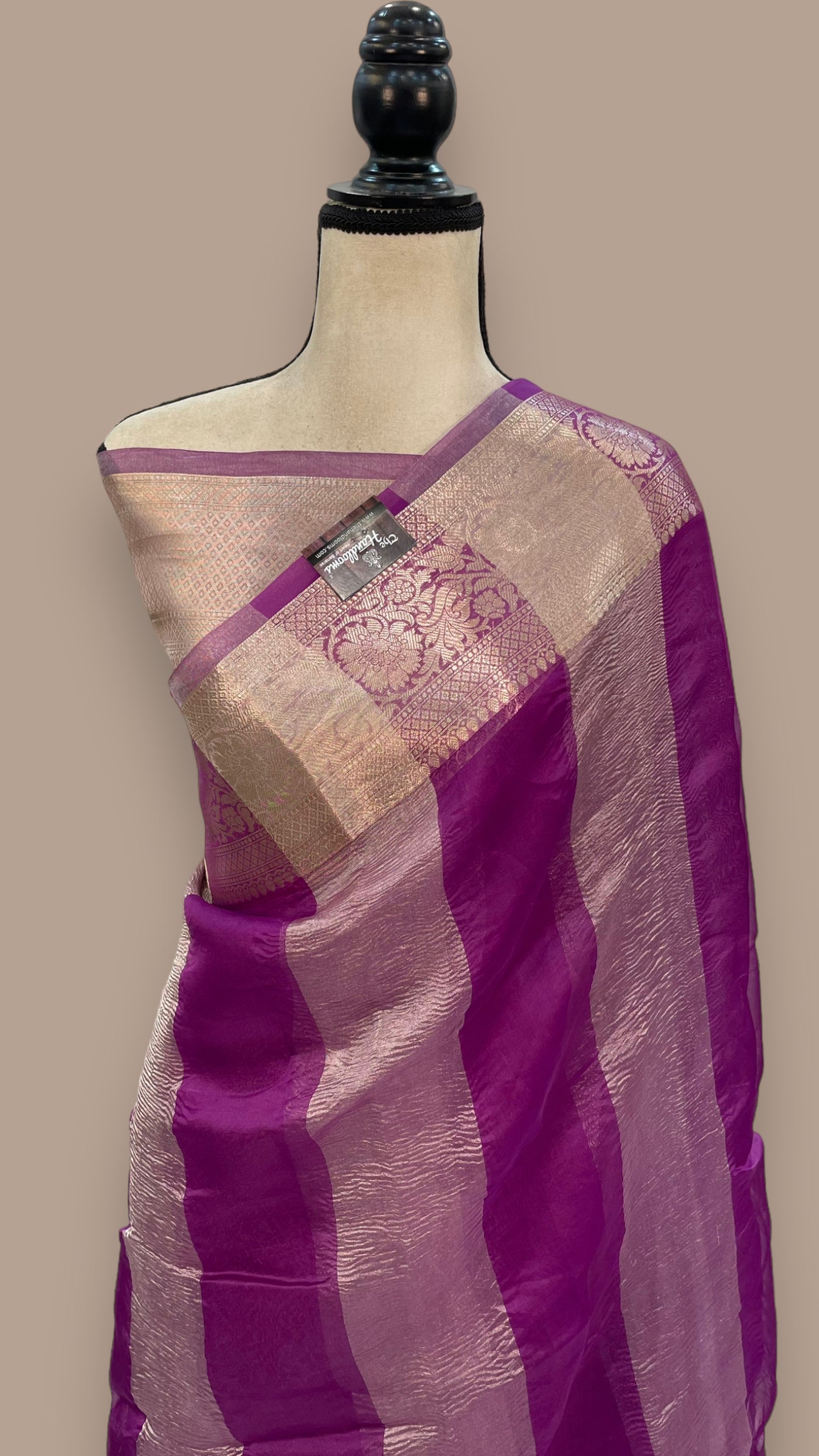 Pure Kora Tissue Handloom Banarasi Saree | The Handlooms