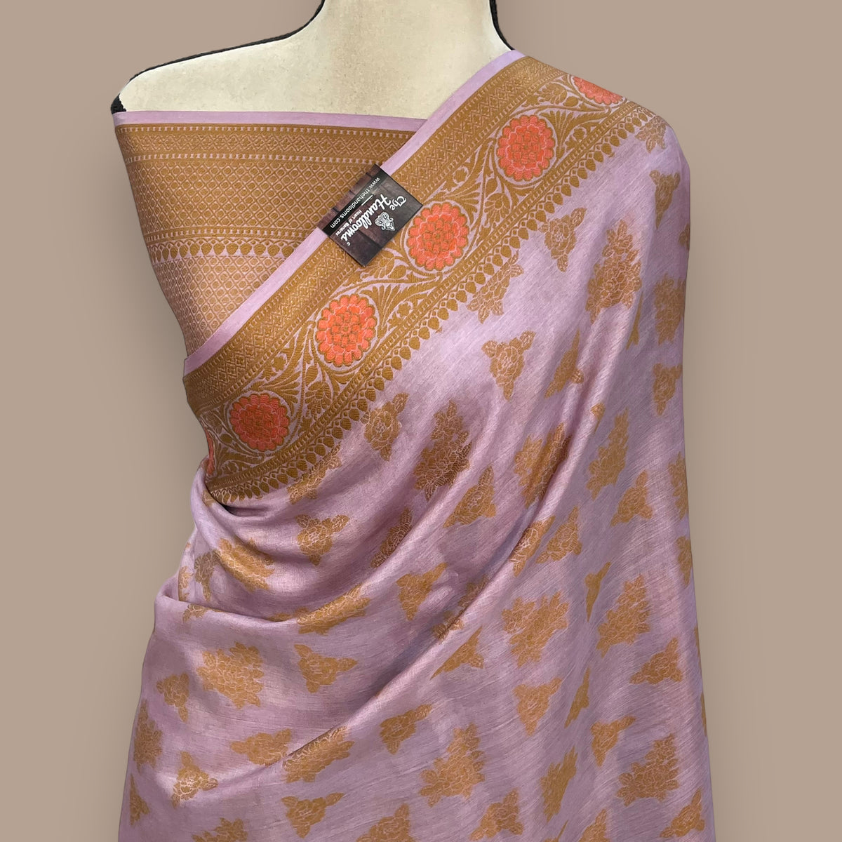 Pure Tussar Silk Handloom Banarasi Saree | The Handlooms