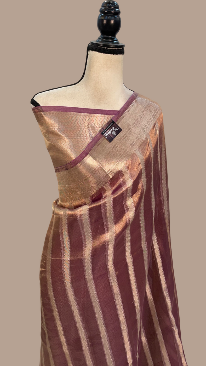 Pure Kora Tissue Handloom Banarasi Saree | The Handlooms