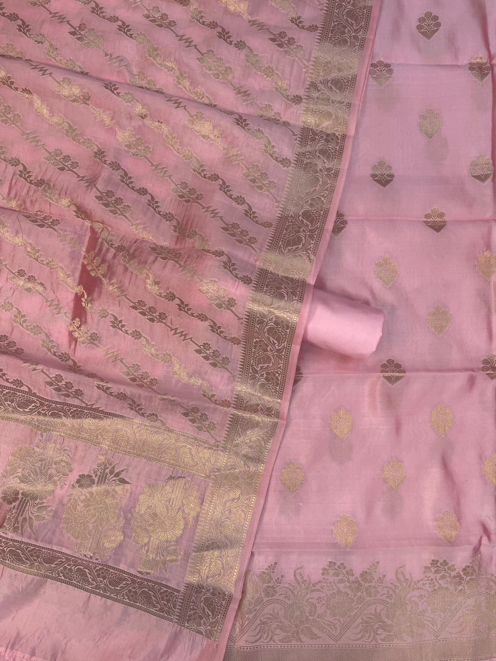 Pure Chiniya Silk Handlooms Banarasi Dress material — The Handlooms