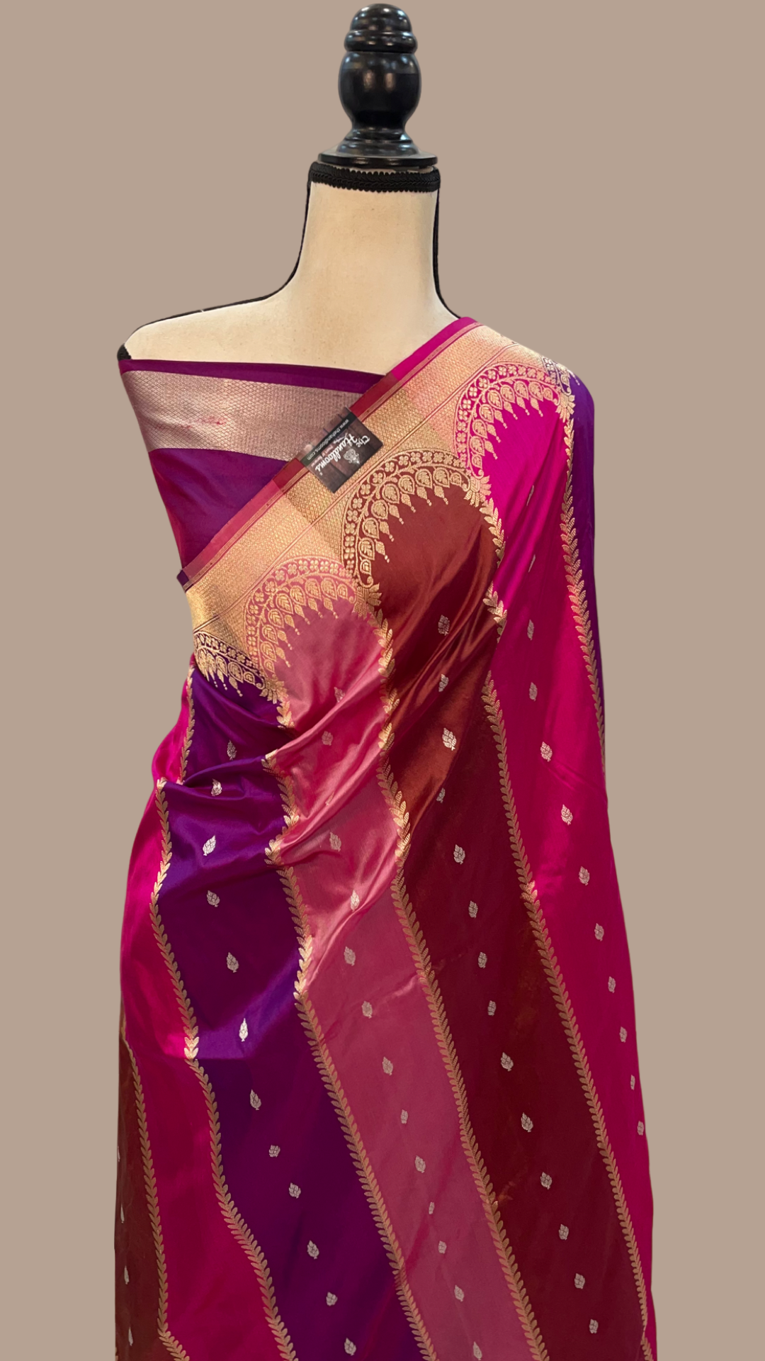 Pure Katan Silk Banarasi Handloom Saree - Rangkat — The Handlooms