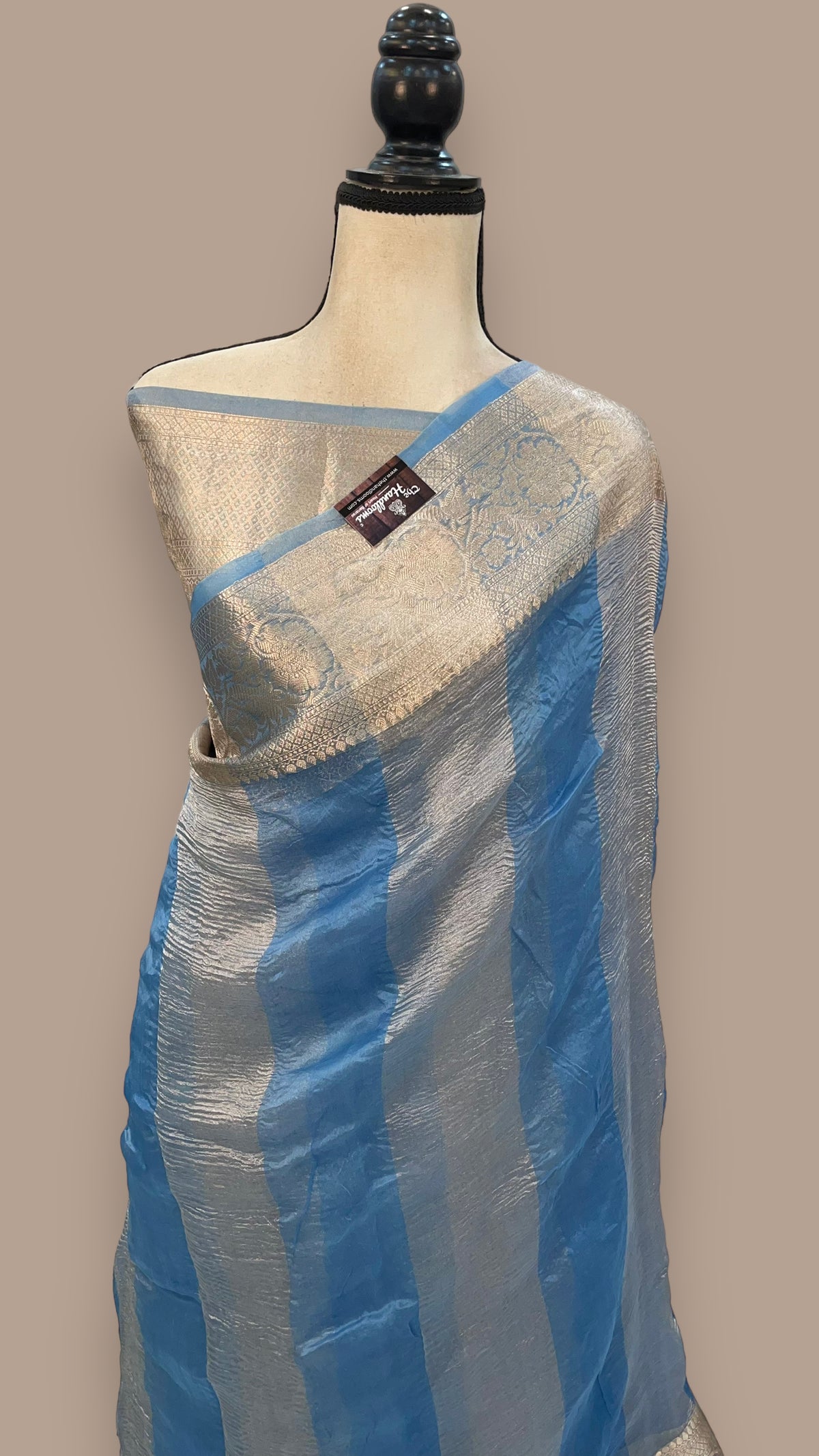 Pure Kora Tissue Handloom Banarasi Saree — The Handlooms