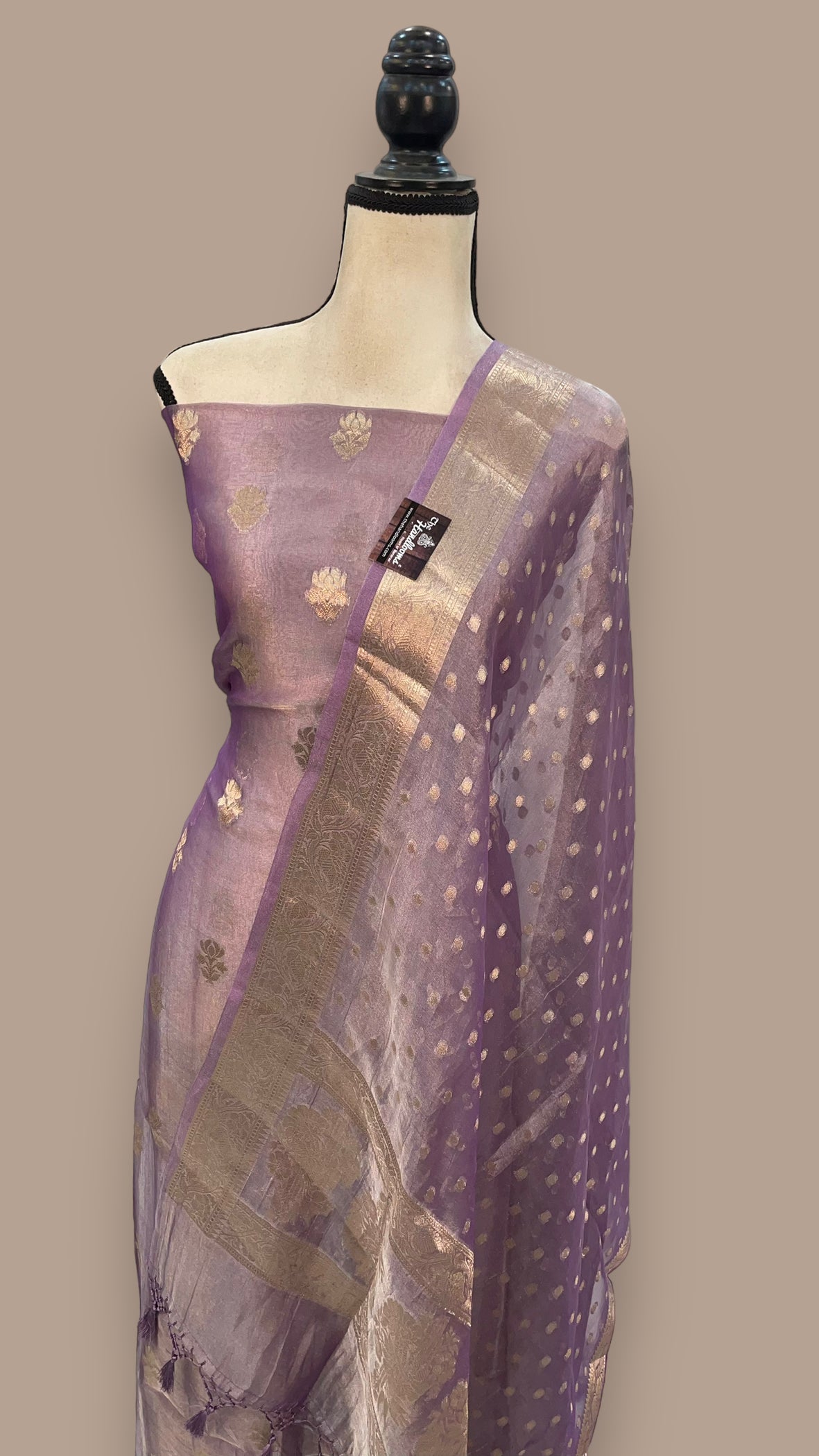Pure Kora Tissue Handloom Banarasi Dress material — The Handlooms