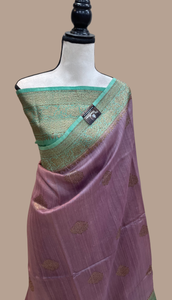 Pure Tussar Silk Handloom Banarasi Saree — The Handlooms
