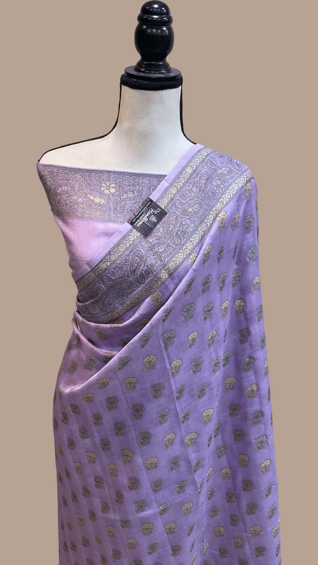 Pure Butter Crepe Banarasi Saree — The Handlooms