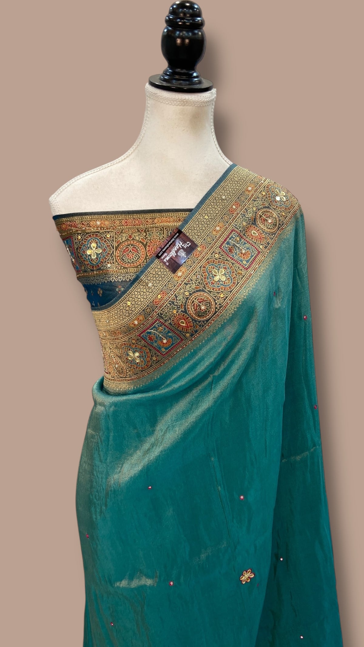 Tissue Silk Handloom Banarasi Saree - Handwork — The Handlooms