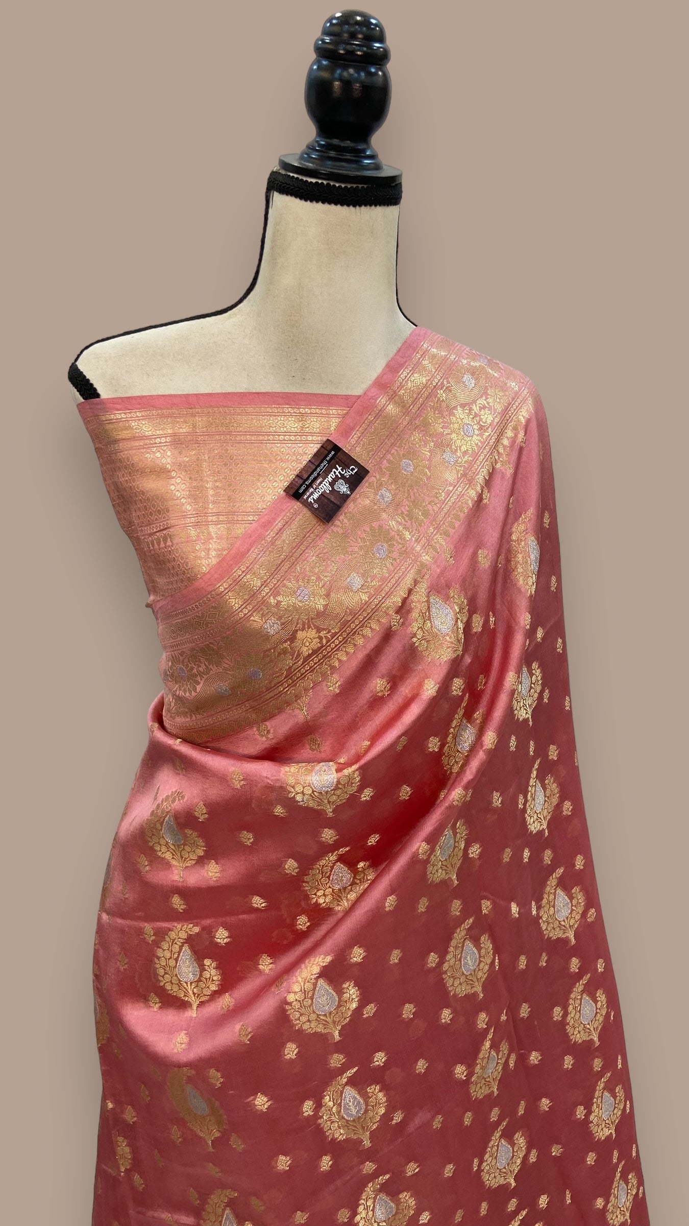 Pure Mango Silk Banarasi Handloom Saree — The Handlooms