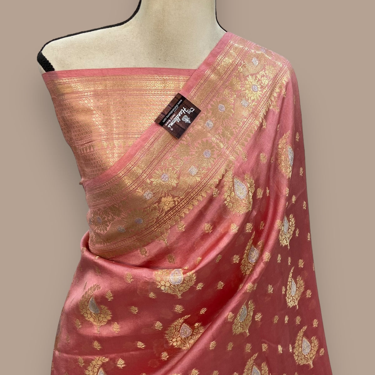 Pure Mango Silk Banarasi Handloom Saree — The Handlooms