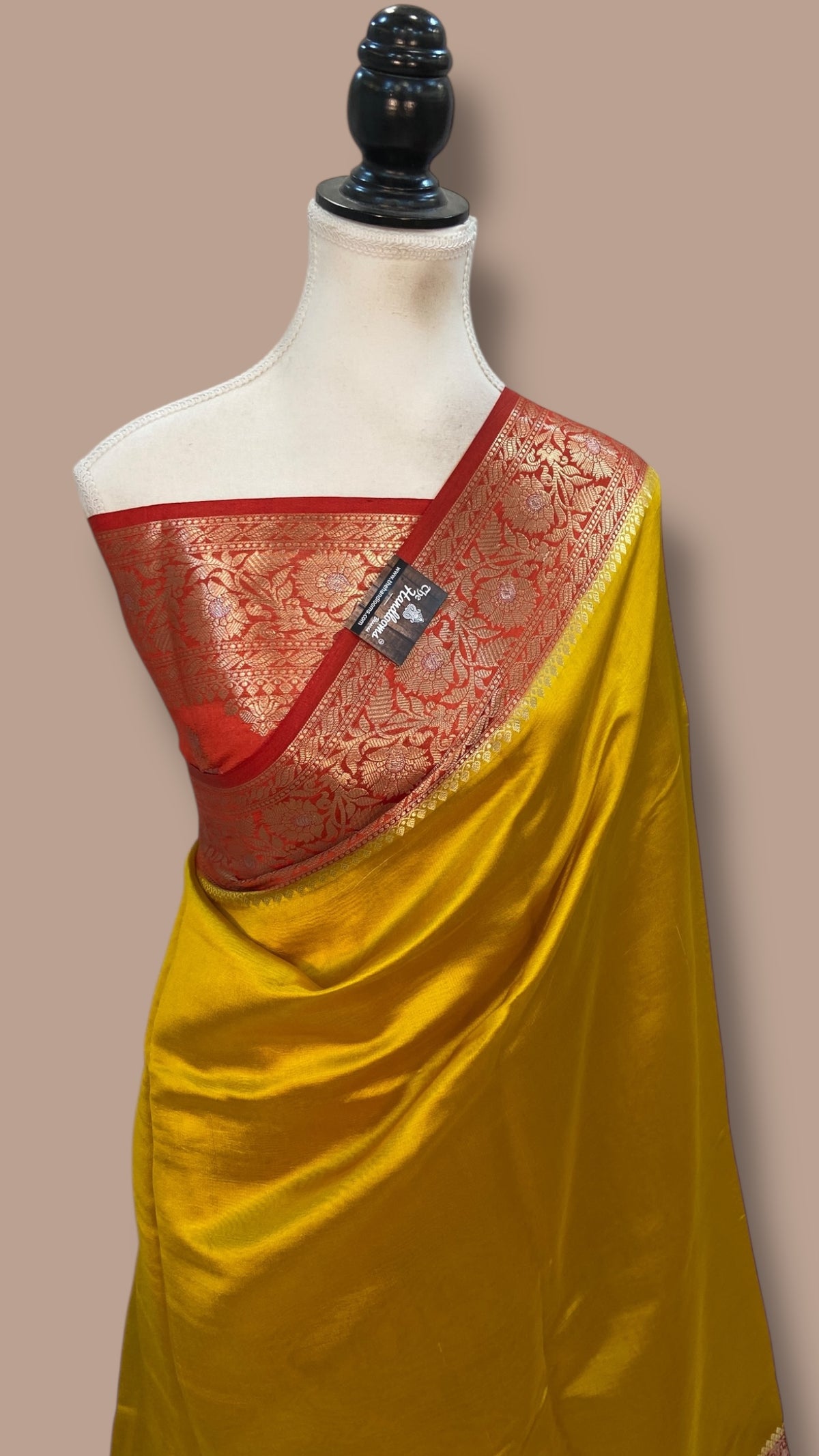 Pure Mango Silk Banarasi Handloom Saree — The Handlooms