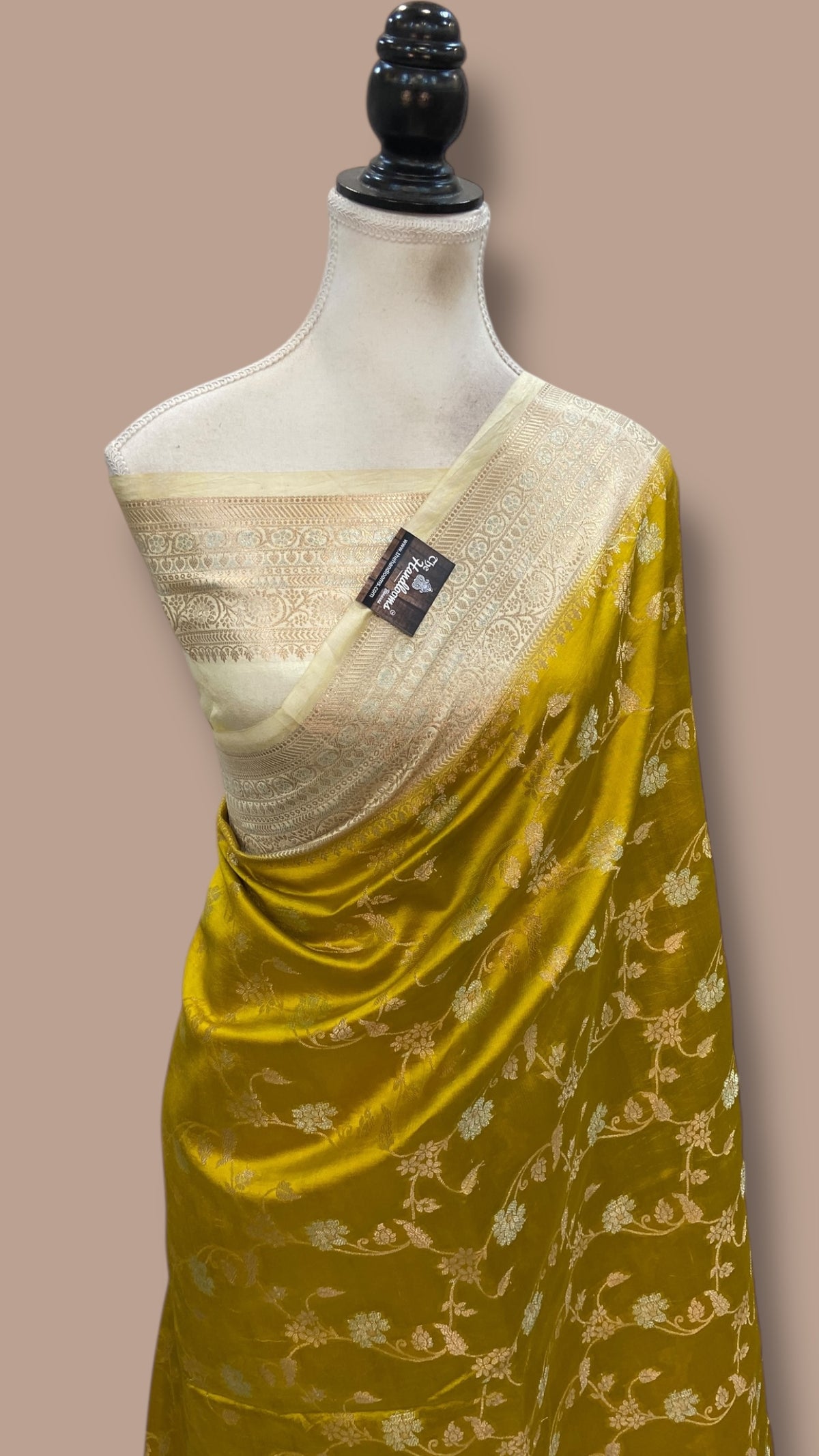 Pure Mango Silk Banarasi Handloom Saree — The Handlooms